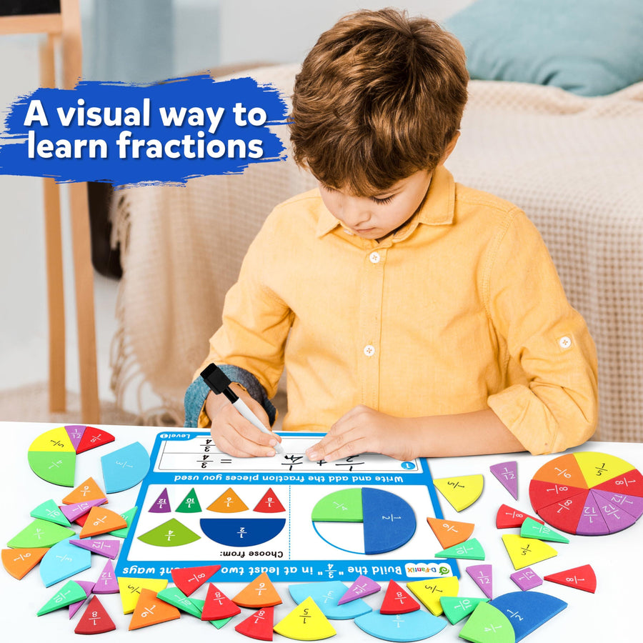 Magnetic Fraction Tiles & Fraction Circles Activity Set